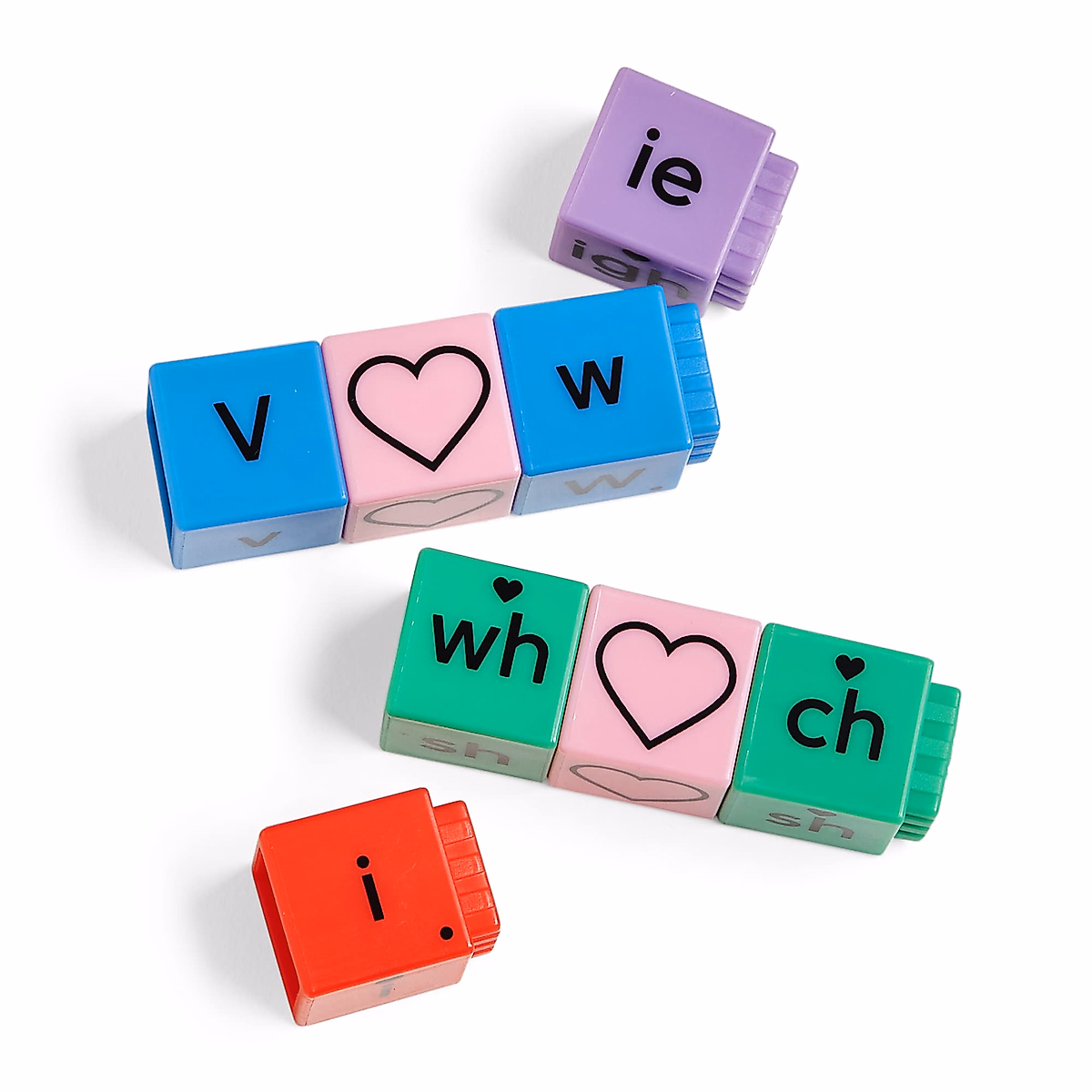 hand2mind Reading Rods Building Sight Words, Word Building Activities, Letter Blocks, Sight Words Kindergarten, CVC Words Spelling Toys, Reading Tools for Kids, Science of Reading Manipulatives