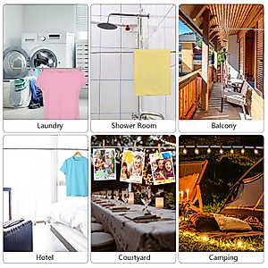 Aurors Clotheslines,20ft Portable Windproof Clothes Rope Line with Stainless Steel Cable Tightener System Multipurpose Heavy Duty Laundry Rope for Christmas Decor Outdoor/Indoor/Home/Drying (10ft)