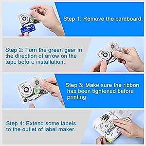 MarkDomain Replacement for Brother TZe-231 TZ-231 P Touch TZe TZ Tape 12mm 0.47 inch Laminated Black on White Label Tape, Compatible with Brother PT-D210 PT-D220 PT-H110 PT-D600 Label Makers, 3-Pack
