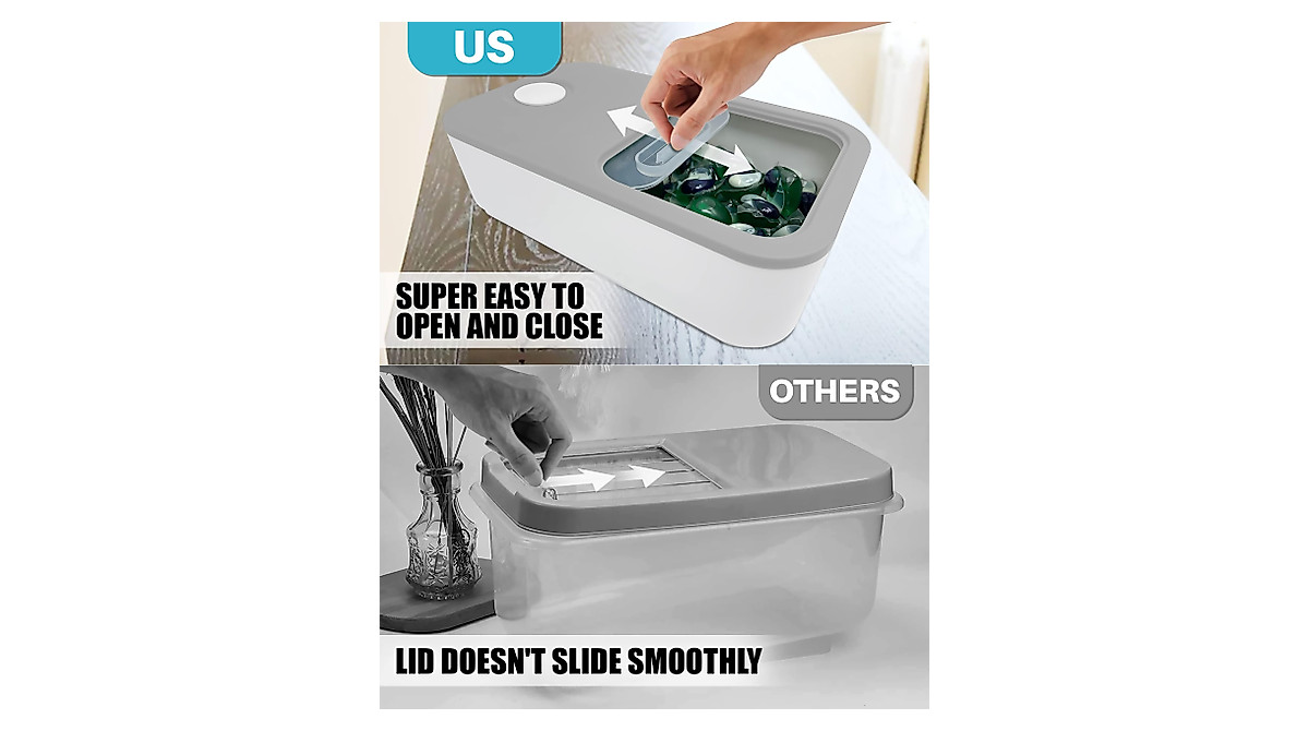 Skywin Large Laundry Pods Container - Stylish & Functional