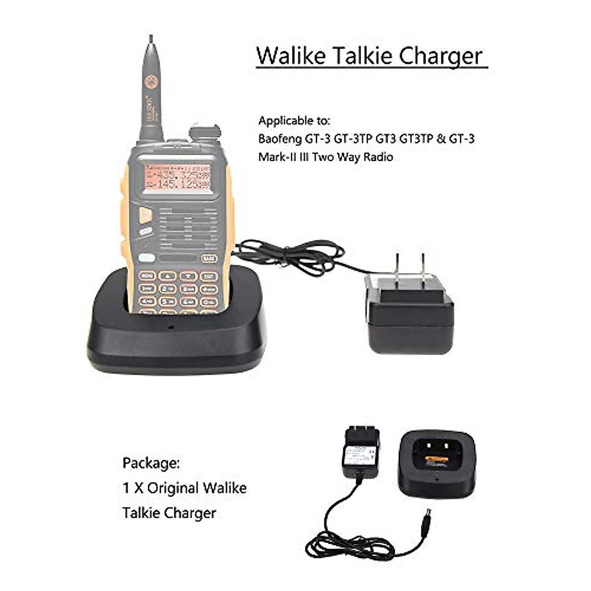 Vineyuan Walike Talkie Charger Station for GT-3 GT-3TP GT3 GT3TP &GT-3 Mark-II III Two Way Radio Battery Charging Base(Original)