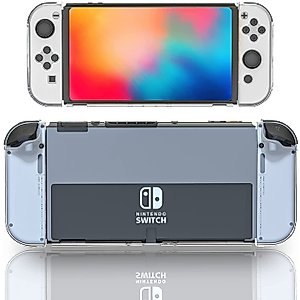 ECHZOVE Nintendo Switch OLED Protective Case, Switch OLED Clear Cover Case TPU Case for Joyons, Case for Nintendo Switch OLED 2023