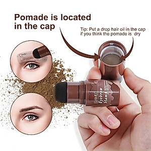 Eyebrow Stamp and Eyebrow Stencil Kit, Long Lasting Brow Stamp Kit for Perfect Eyebrow Makeup, Easy to Use, 10 Reusable Eye Brow Stencil Kit for Women Beginners (Dark Brown)