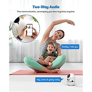 Security-Camera-for-Baby-Monitor-2K Wi-Fi Cameras-for-Home-Security, Pan/Tilt/Zoom Indoor Camera Wireless with Phone APP, 2-Way Audio, Motion Detection, Night Vision