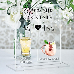 JINMURY 8x10 Inch Clear Acrylic Sign with Stand | 5 Pack Blank Acrylic Table Signs and Base for DIY Wedding Table Numbers, Wedding Signage, Events& Parties