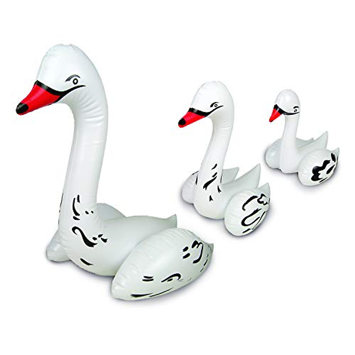 Poolmaster 81411 Floating Swimming Pool Backyard Décor, 3 Pack, Swan Family