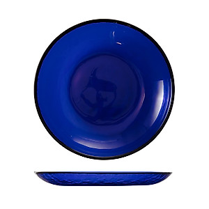 Fortessa Los Cabos Glass Dinnerware Collection, Salad Plate (Set of 4), 8 Inch, Cobalt