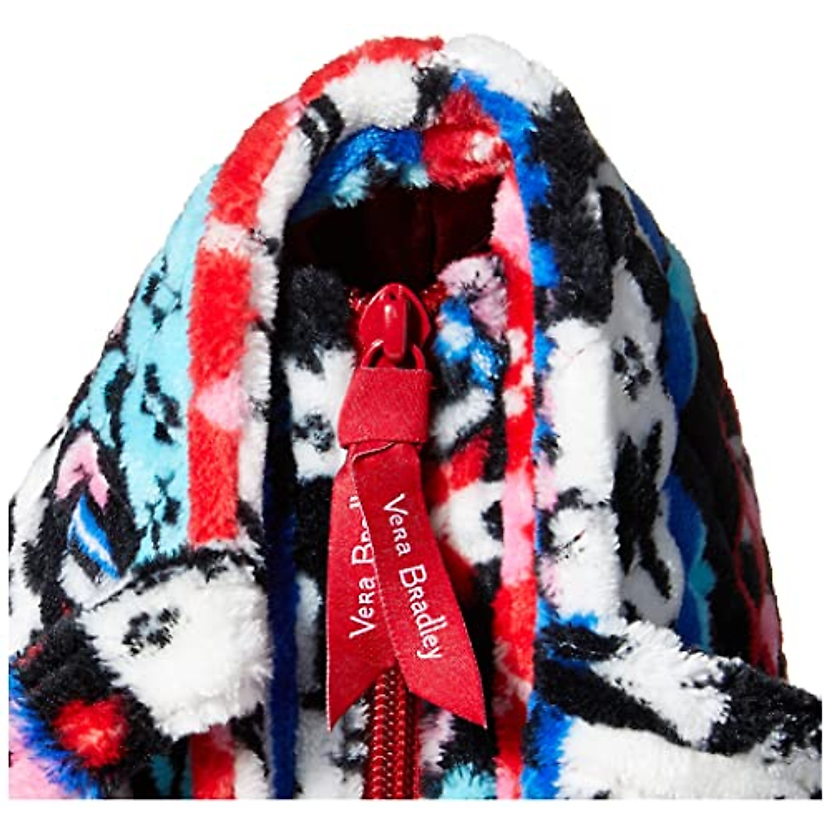 Vera Bradley Women's Teddy Fleece Sherpa Small Vera Tote Bag, Nordic Stripe Multi, One Size