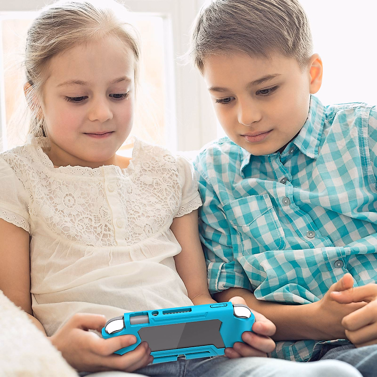 Switch Lite Protective Case Compatible with Nintendo Switch Lite, Kmasic Full-Body Rugged Protection Switch Lite Cover Built-in Screen Protector, Anti-Scratch Cover for Nintendo Switch Lite Skin