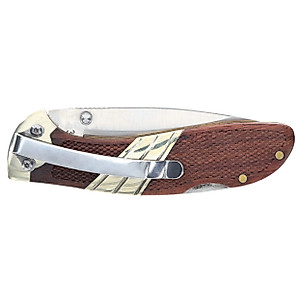 Old Timer 31OTCP Medium Lockback 6.5in High Carbon S.S. Traditional Folding Pocket Knife with 2.9in Drop Point Blade and Wood Handle for Hunting, Whittling, Carving, Camping, EDC, One Size, Black