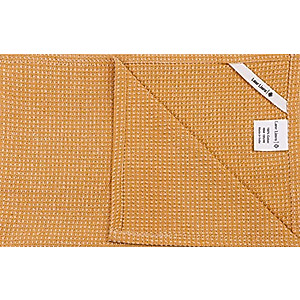 LANE LINEN Kitchen Towels Set - Pack of 6 Cotton Dish Towels for Drying Dishes, 18”x 28”, Kitchen Hand Towels, Tea Towels, Premium Dish Towels for Kitchen, Quick Drying Kitchen Towel Set - Yellow