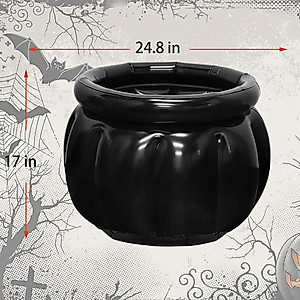 Triumpeek 2 Packs Halloween Inflatable Cooler for Luau Swimming Pool Halloween Party Photo Prop Decoration (2 Packs - Black Cauldron)