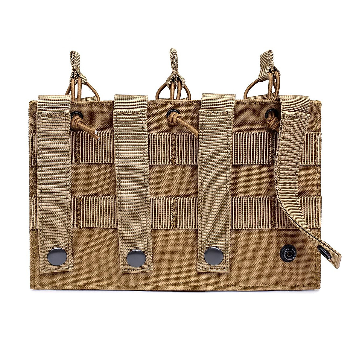 Tripple Mag Pouch Molle Open-Top Tripple Magazine Pouch for M4/M16/AR/AK Rifle Magazines (Tan)