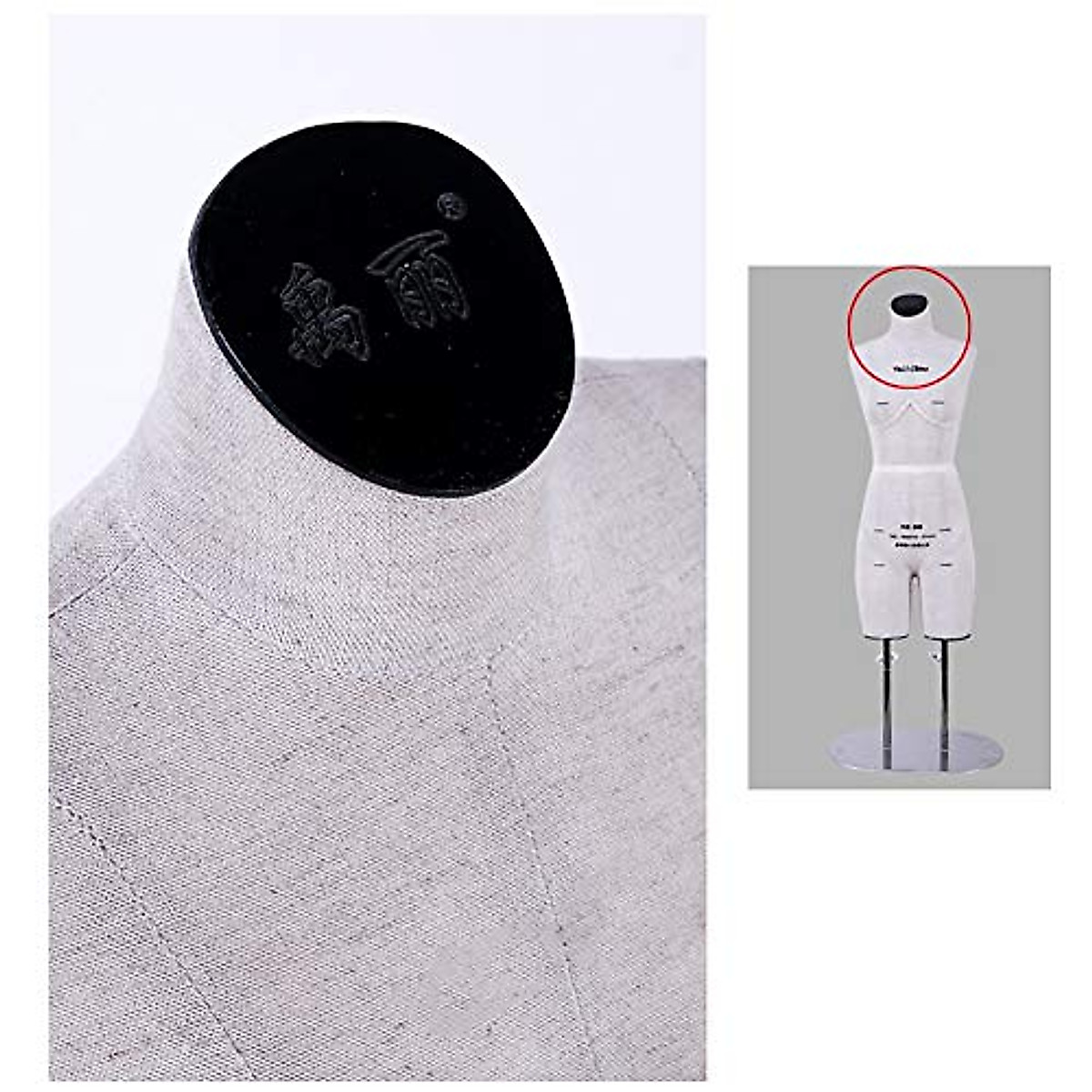 Tailors Dummy Mannequins Small Female Tailor Dummy, 1:2 Scale Dress Form Mannequin Dressmakers Manikins Adjustable Height Decoration Accessories Dressform Mannequin