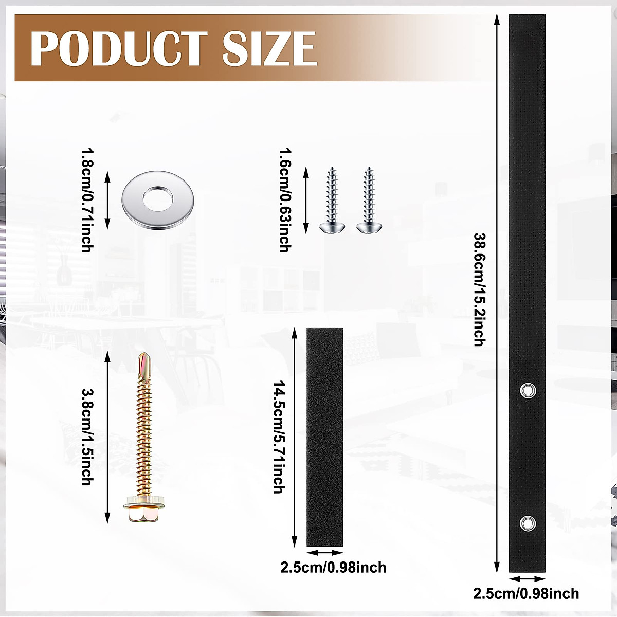 Oudain 6 Sets Anti Tip Furniture Straps Furniture Anchors Furniture Wall Anchor Straps for Pet Proofing 500 Pound Nylon Strap Furniture Anchor for Home Dresser, Shelves, Bookcase, TV