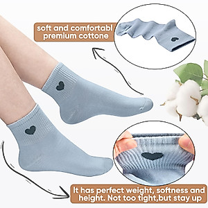 Corlap Women's Crew Socks Ankle High Cotton Fun Cute Athletic Running Socks Gifts For Women (5-Pairs With Present Box)