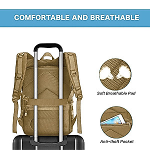 MOSISO Camera Backpack, DSLR/SLR/Mirrorless Tactical Camera Bag Case with Laptop Compartment Compatible with Canon/Nikon/Sony, Khaki