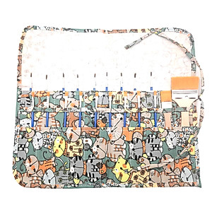 Funny live Paint Brush Holder Art Supplies, Artist Paint Brush & Storage Organizer Roll-Up Case Bag, Protect Acrylic Oil Watercolor Paintbrushes (Kitten 22 Slot Pockets)