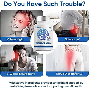 Zenlifer 120 Capsules Relief Pain Neuropathy Nerve Health Nutritional Blend with 600 mg Alpha Lipoic Acid-Benfotiamine, Peripheral,Hand Fingers Legs, Best Maximum Strength Natural Renew Vitamins