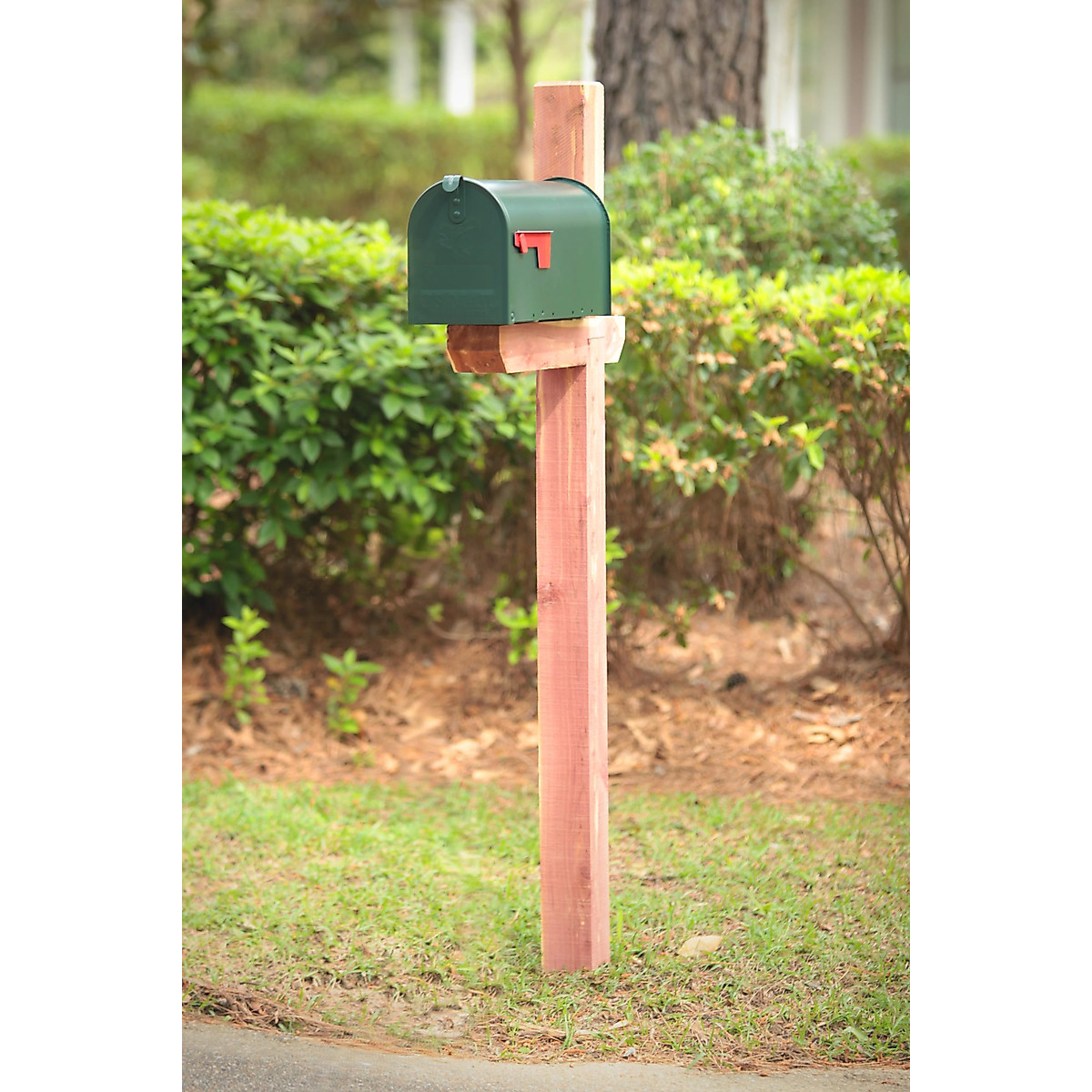 Architectural Mailboxes DPKX00AM Deluxe Drive-in Post, Aromatic Cedar