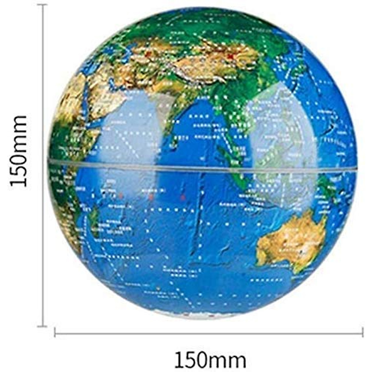 Magnetic Levitation Globes LED Wireless Transmission Touch Control Blue Floating Ball World Map Office Decoration Birthday Gifts Home Decor with Bluetooth Speaker (Black) (Black)