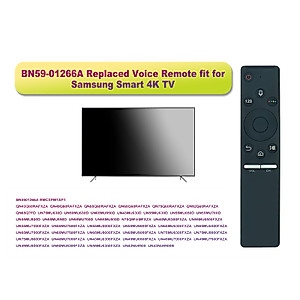 BN59-01266A Replaced Voice Remote fit for Samsung Smart 4K TV BN5901266A RMCSPM1AP1 QN65Q7FD UN75MU630D UN50MU630D UN65MU850D UN43MU630D UN55MU630D UN55MU650D UN55MU700D UN55MU800D UN65MU650D