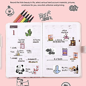 Febuliy Print Pod Mini Sticker Printer,Thermarote Mini Printer,Mini Printer White Thermal Label Printer Photo Picture Pocket Printer Bluetooth for Home Office Label Notes