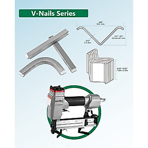 meite Hard Wood Type 10.3mm Diameter V Nails 15mm 19/32-inch Length for Picture Frame Joiner V1015B V-Nailer Joining Gun 4000 PCS