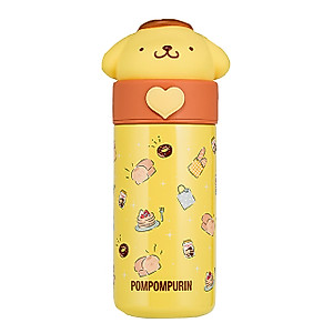 Everyday Delights Sanrio Pom Pom Purin Stainless Steel Insulated Water Bottle 350ml - Yellow