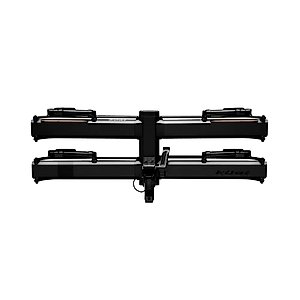 KUAT 2" Piston Pro X LED Dual Ratchet Hitch Rack - Secure Rugged Kashima-Coated Portable Foldable Easy-to-Use No Frame Contact 2-Bike Hauling Platform with 53" Max Wheelbase & 5" Max Tire Width