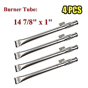 BBQ-Element Stainless Steel Grill Burner Tubes Replacement for Nexgrill 720-0830H, 720-0783E, 720-0864, Gas Grill Pipe Burners for Kenmore, Kitchen Aid, Nexgrill 720-0830A Gas Grill.(4 Pack)