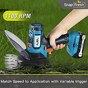 KuAFu 20V Power Tool Combo Kit-Cordless Power Hedge Trimmer and Chain Saw with Security Lock for Wood Cutting Tree Trimming,2.0AH Battery and Charger