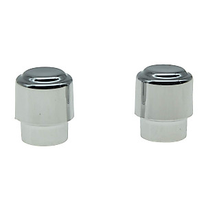 KAISH Pack of 2 Plastic Chrome Guitar Barrel Switch Tip 3 Way Pickup Selector Switch Knobs for U.S.or Import Tele/Telecaster