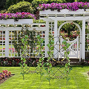 Garden Trellis for Climbing Plants Metal Vine Plant Support Trellis Climbing Rose Trellis Rustproof Plant Support for Potted Plants Flowers Vegetable