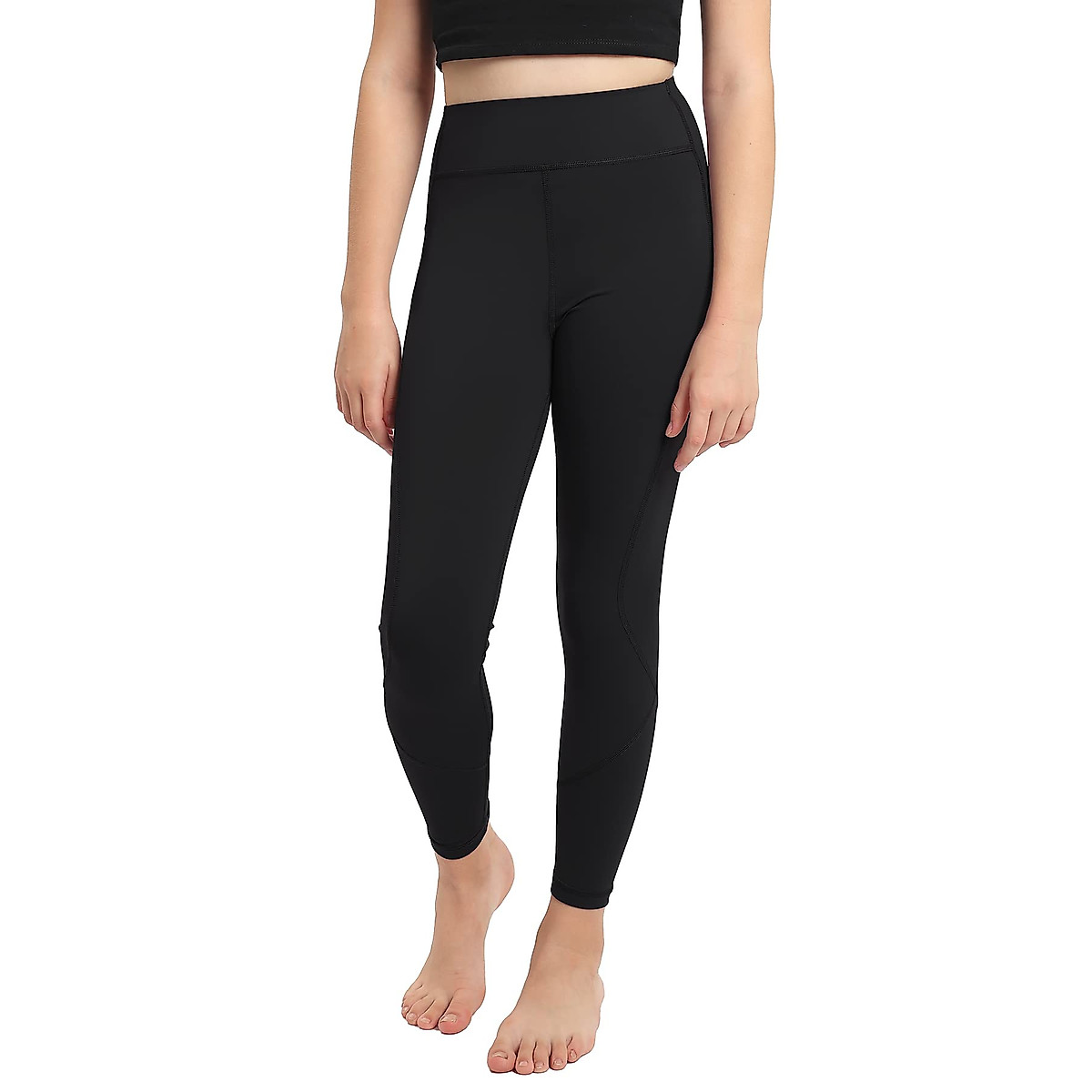 MERIABNY Athletic Leggings Girls Black Yoga Pants Size 18 Teens Cozy Active Joggers for Running Riding Hiking Climbing