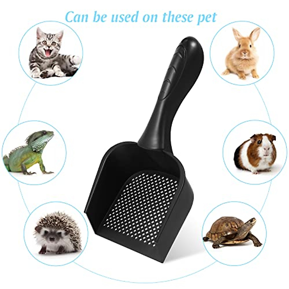 DHXYZZB Cat Kitty Litter Scoop Small Holes Fine Litter Scooper Shovel for Cat Dog Rabbits Hamster Snake Sifter Scoop High Qulity PVC Non-Toxic (2.5mm Hole)