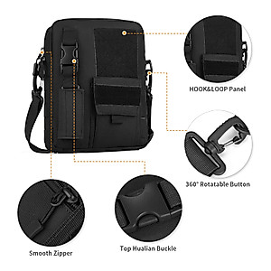 Wowelife Classic Black Shoulder bag Small Canvas Messenger Bag Men Small Tactical Bag Crossbody Casual Pack Travel Carry Bag Lightweight Easy to Carry