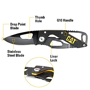 Caterpillar - 5-1/4" Cat Folding Pocket Buddy, Hand Tools, Knives/Blades - No Utility, Knives - Folding (980265)
