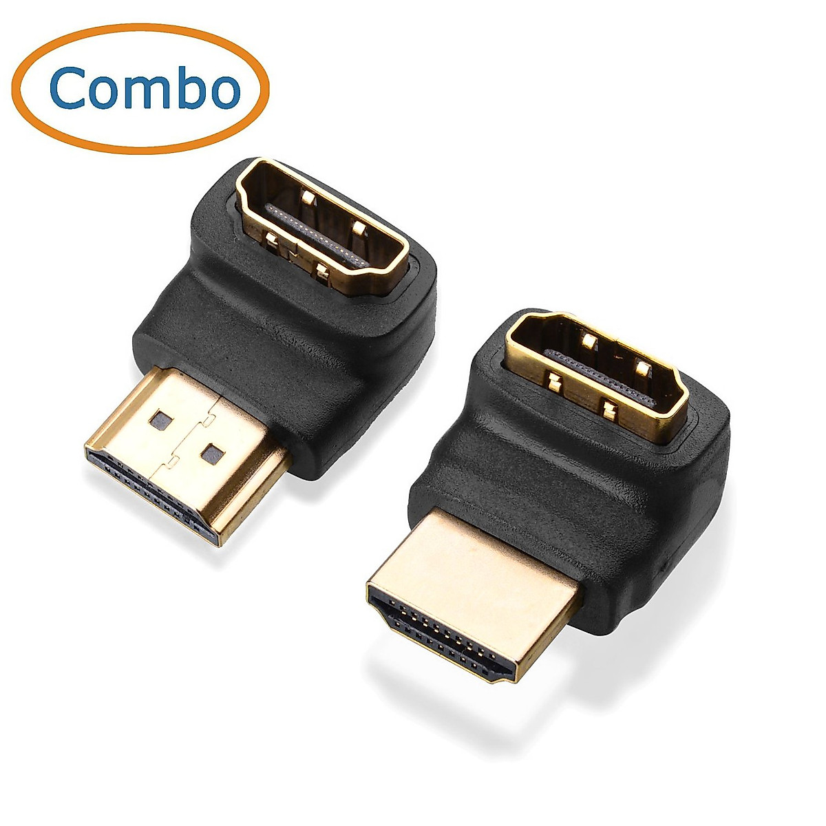 Cable Matters Combo Pack 270 Degree and 90 Degree HDMI Adapter (Right Angle HDMI) with 4K and HDR Support