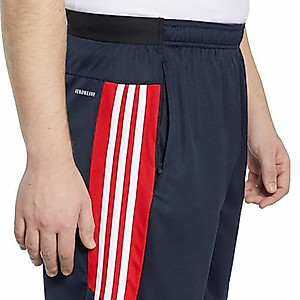 adidas Mens 3 Stripe Shorts with Zipper Pockets (Legend Ink/Legend Ink/White, Medium)