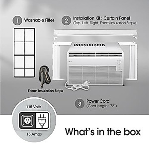 LG LW5024X Window Air Conditioner, for Small Room (150 Sq.Ft), Quiet Operation, 115V, 5,000 BTU, White