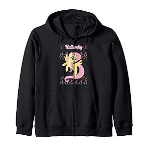 My Little Pony Fluttershy Christmas Ugly Sweater Zip Hoodie