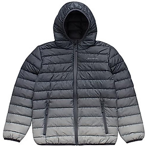 Eddie Bauer Kids' Jacket - CirrusLite Weather Resistant Down Coat for Boys and Girls - Insulated Quilted Bubble Puffer (3-20), Size 10 Dec 2023, Iron