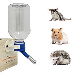 Choco Nose Patented Mini No-Drip Water Bottle/Feeder for Hamsters/Hedgehogs/Gliders/Rats/Mice/Other Small Pets and Animals - for Cages, Crates or Wall Mount. 10.2oz. Nozzle 10mm, Blue (C125)