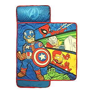 Jay Franco Sesame Street Me So Hungry Nap Mat - Built-in Pillow and Blanket Featuring Cookie Monster - Super Soft Microfiber Kids'/Toddler/Children's Bedding, Ages 3-5