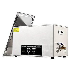 CREWORKS Ultrasonic Cleaner with Heater and Timer, 600W 30L Digital Sonic Cavitation Machine, 8 gal Stainless Steel Jewelry Cleaner for Professional Tool Watch Glasses Retainer Denture Parts Cleaning