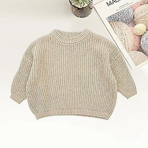 Newborn Baby Knit Cardigans Ear Hooded Sweaters Mock Neck Knitted Sweatshirt Pullover Tops Clothes Christmas Cardigan