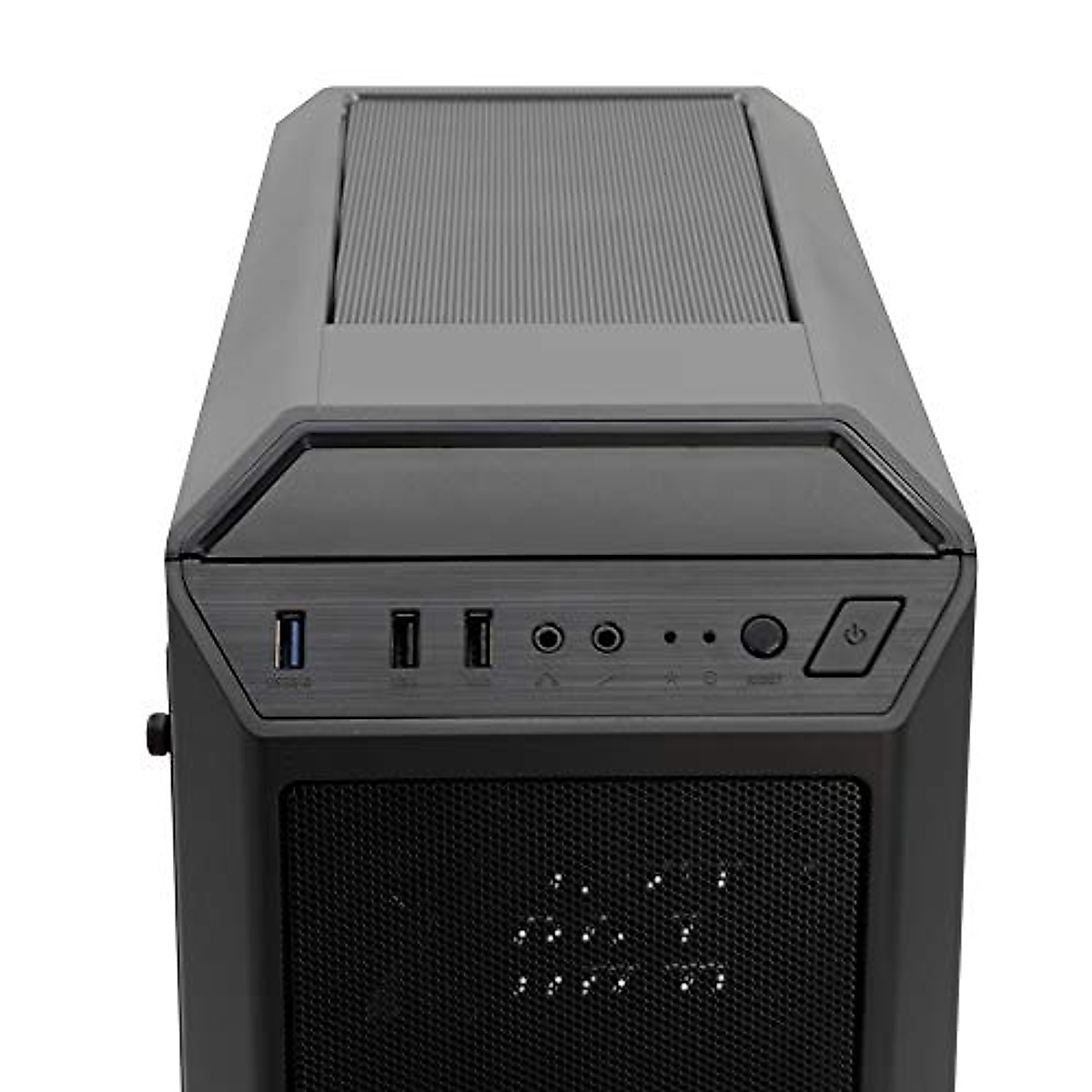 YEYIAN Blade 2101 Gaming PC Case, Acrylic Mid Tower ATX/Micro ATX, LED Fans, SPCC Chassis, Metal Mesh Air Flow, 3 USB/Audio Ports, 16.33"x7.08"x18.85", ROHS CE Certified, Black