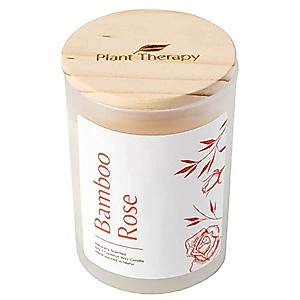 Plant Therapy Natural Bamboo Rose Aromatherapy Candle - Vegan Soy & Coconut Wax, 8 oz, Long Lasting, Hand Poured in The USA, Scented with Essential Oils