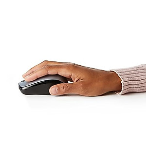 Amazon Basics 2.4 Ghz Wireless Optical Computer Mouse with USB Nano Receiver, Silver, 5 Pack
